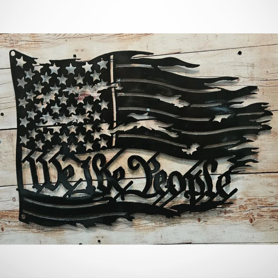 We The People Black Flag- Metal Sign – AllwayzMags